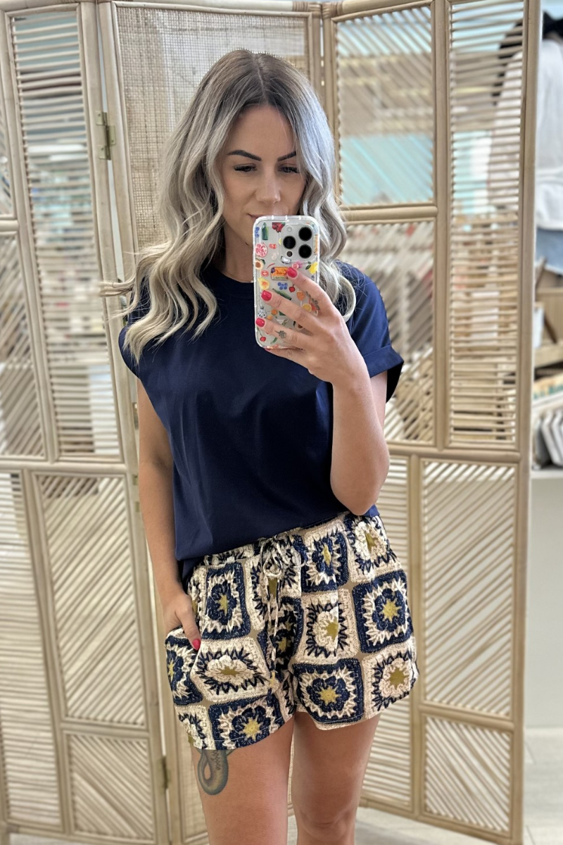 RHODES TEE - NAVY – DAISY HILL BOUTIQUE